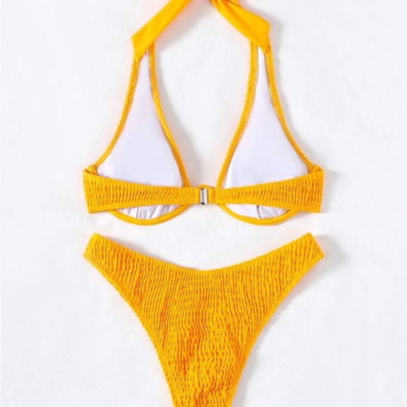 Missguided | Swim | Missguided Yellow Smocked Bikini Set | Poshmark